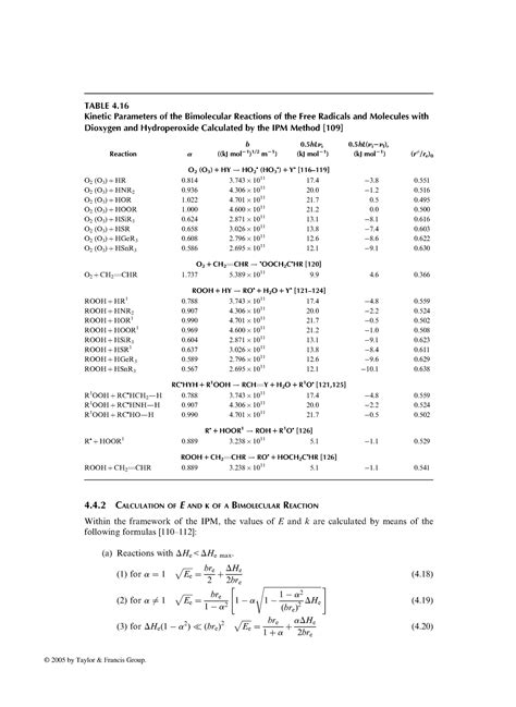 Oxidation And Antioxidants In Organic Chemistry And Biology Pdfdrive 22 4 4 Calculation Of