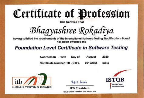 Istqbcertified Istqb Qaengineer Qatester Softwarequalityassurance Bhagyashree Rokadiya
