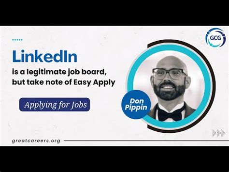 LinkedIn is a Legitimate job board, but take note of Easy Apply - YouTube
