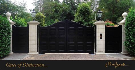 Bespoke Made Black Gates With Panelling Detail Front Gate Design Entrance Gates Design House