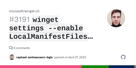 `winget Settings Enable Localmanifestfiles` Does Not Work When Admin