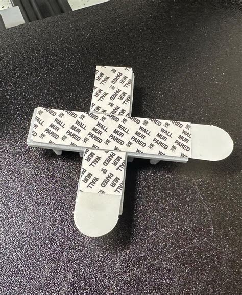8 mm cross quad offset snap ds part a command strip stl 3d model