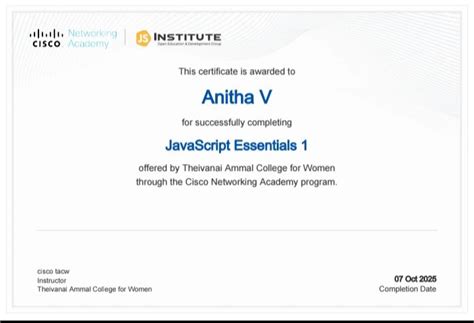 Javascript Codingjourney Cisconetworkingacademy Webdevelopment