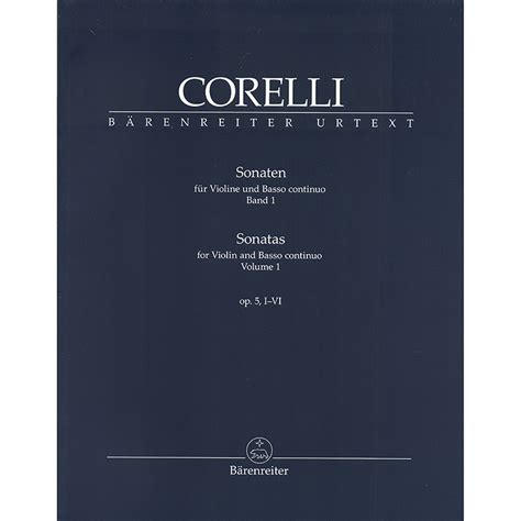 Twelve Sonatas For Violin And Basso Continuo Volume 1 Urtext