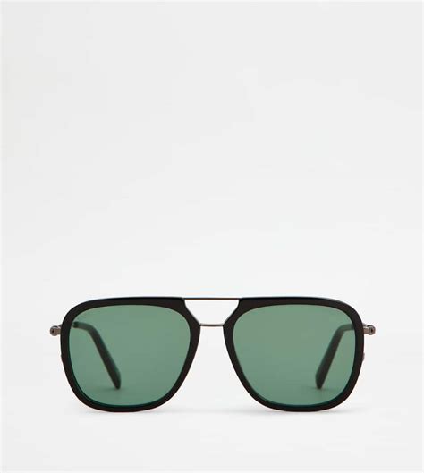 Man Grey Sunglasses With Temples In Leather Xom03705617agupzb600 Tods