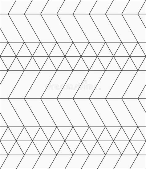 Vector Seamless Pattern Triangles Geometric Shapes Outline Pattern Stock Vector Illustration