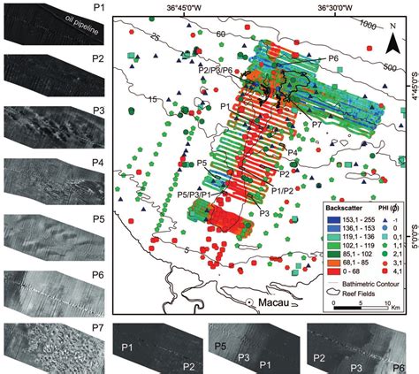 Map Of Side Scan Sonar Imagery With Seabed Classification