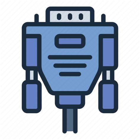 Vga Port Cable Computer Hardware Peripheral Icon Download On Iconfinder