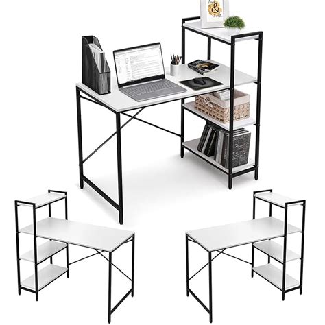 ABOUT SPACE Computer Table For Home Tier Storage Study Table For Babes Adults Work Table