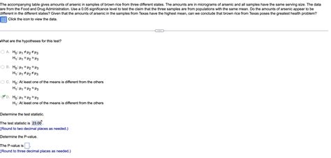 solved click the icon to view the data what are the