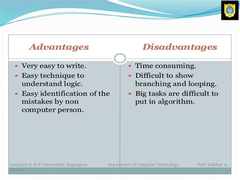 Advantages And Disadvantages Of Algorithmpptx