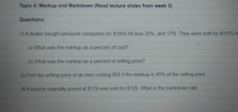 Solved Topic 4 Markup And Markdown Read Lecture Slides