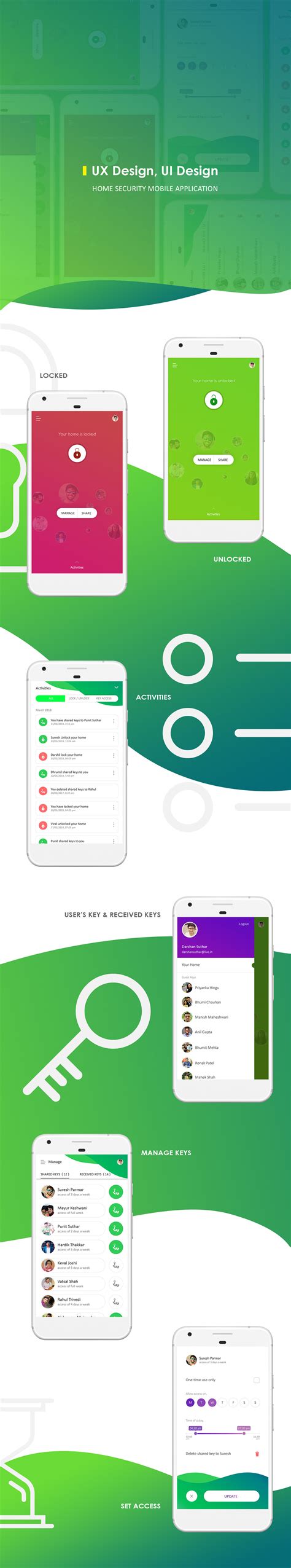 Home Lock Unlock App Ux And Ui Concept Behance