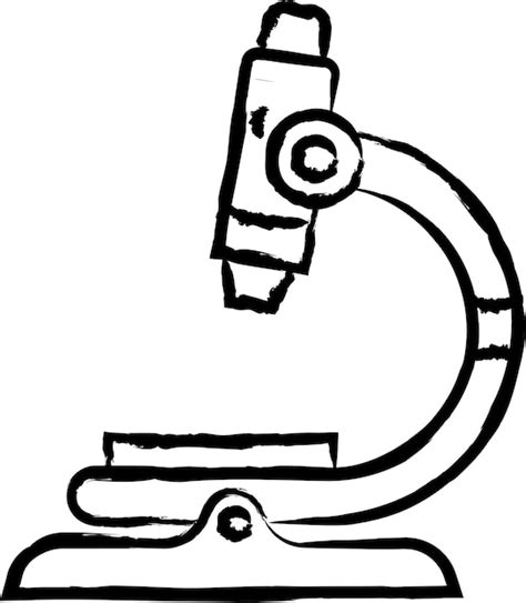Premium Vector Microscope Hand Drawn Vector Illustration