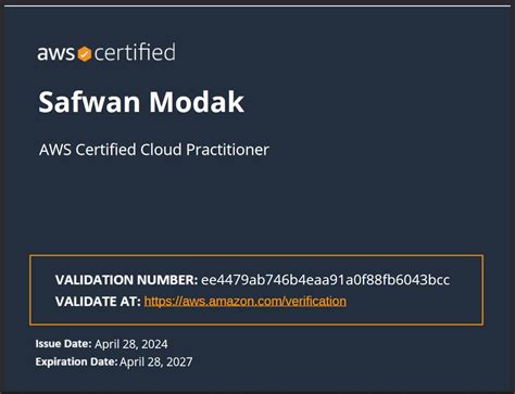Safwan Modak On Linkedin Awscertified Cloudpractitioner Aws Cloudcomputing Certification