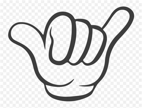 Fun Hand Monocolour Car Sticker Shaka Hand Emoji Shaka Emoji Free