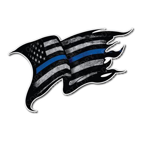 Flag Waving Police Thin Blue Line Thin Blue Line Flag Atlantic