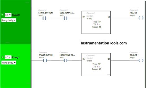 Basic Plc Exercise On Heater And Cooler For Students