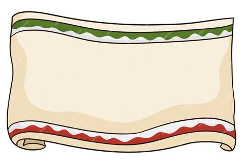 Premium Vector Curled Scroll Template Decorated With Tricolor Ribbons Premium Vector Curled Scroll Template Decorated With Tricolor Ribbons