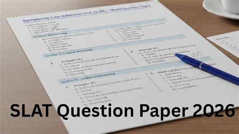 Slat Question Paper 2026 Download Question Paper Pdf