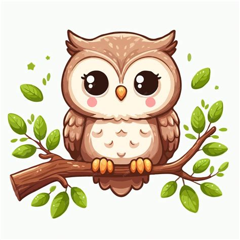 Premium Vector Cute Owl Cartoon Vector On White Background