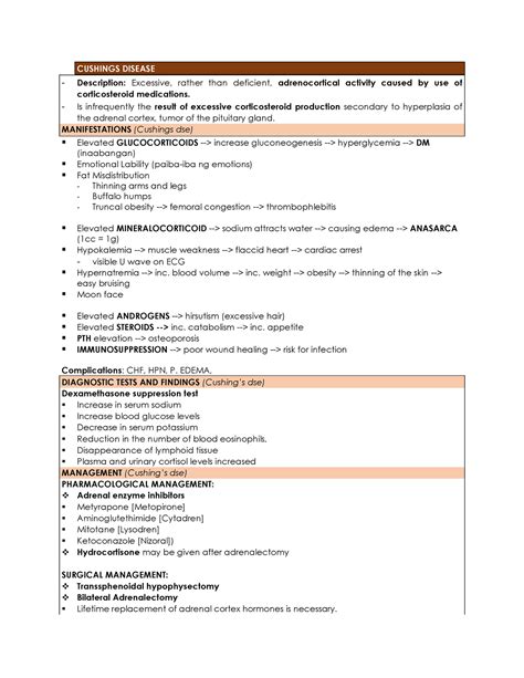 Cushings Disease Cushings Disease Description Excessive Rather Than Deficient