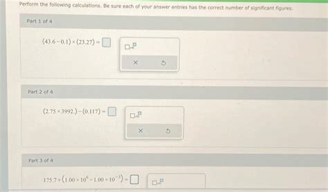 Solved Perform The Following Calculations Be Sure Each Of