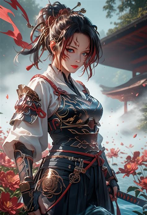 Anime Girl 1sexybeautifulholds A Katana In His Handhkwarrior