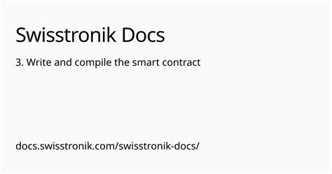 3 write and compile the smart contract swisstronik docs