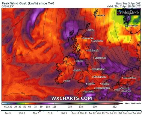 Uk Storm Forecast 60mph Winds 5c Lows And Snow To Batter Uk Travel