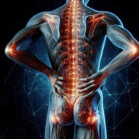 Human Anatomy With Spine And Nervous System Visualization Stock Illustration Illustration Of