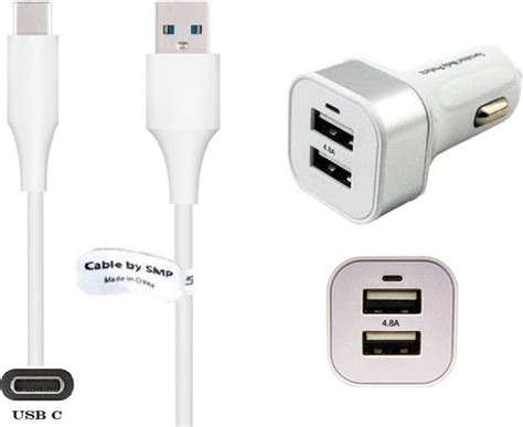 A Autolader M Usb C Kabel Auto Oplader Adapter Met Poorten En Robuust Bol