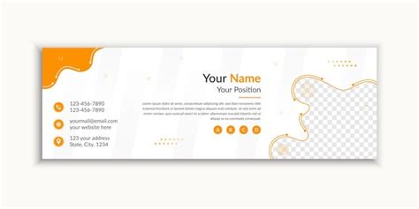 Premium Vector Email Signature Design Layout