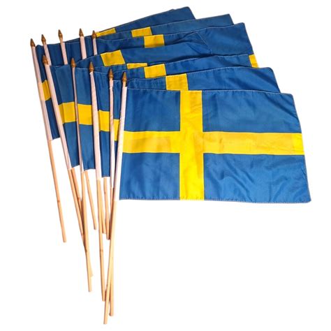 Svenska Flaggan Med Pinne 10 P Köp Från Hiko Jkpg På Tradera