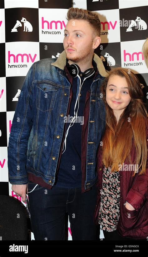 X Factor Winner James Arthur With His Sister Neve Before Signing Autographs In Hmv At The