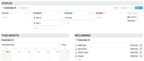 Notion Dashboard Different Ways To View Tasks Red Gregory