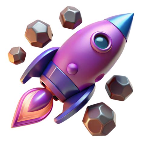 Rocket Launch Space Exploration Cosmic Journey Asteroid Field 56409134 Png