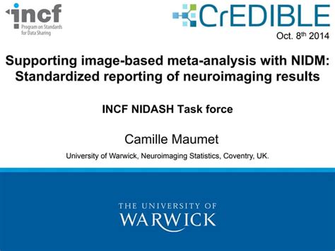 Supporting Image Based Meta Analysis With Nidm Standardized Reporting Of Neuroimaging Results Ppt