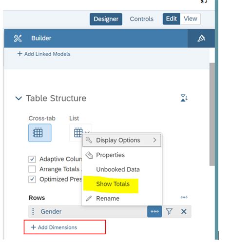 Creating Table Lists And Cross Tab Tables In Sap S Sap Community
