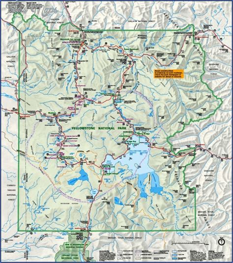 Yellowstone Hiking Map