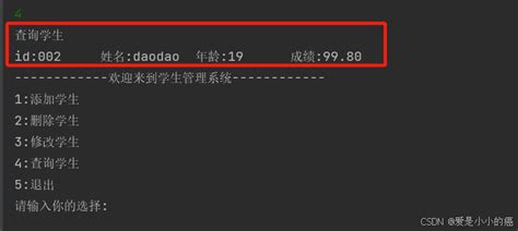 Java 学生管理系统 初阶 Java学生管理系统 Csdn博客