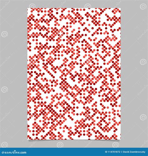 Red Dot Pattern Brochure Background Vector Stationery Template Design Stock Vector