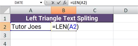 Left Triangle Text Splitting In Excel