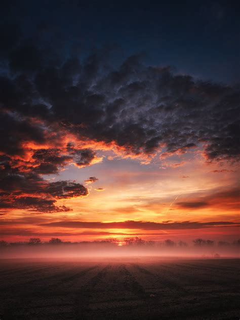 배경 화면 구름 분위기 생태 지역 잔광 자연 Natural Landscape 황혼 주황색 아침에 붉은 하늘 햇빛 물줄기 해돋이 일몰 대기 현상