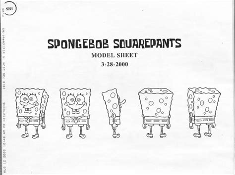 Spongebob Squarepants 1999 Current Part 1 Model Sheets Turnarounds Character References