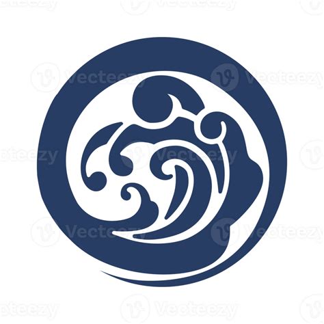 Japanese Round Ocean Wave Symbol 28755790 Png