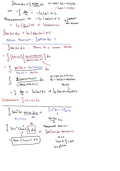 April Integrals With Trig Functions MTH Applied Calculus II