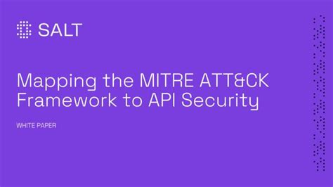 Salt Mapping The Mitre Attandck Framework To Api Security Matthew M