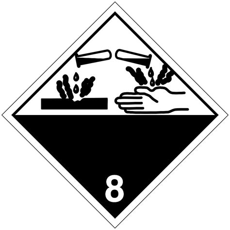 T D G Placard Corrosive Tagboard S 13922t Uline