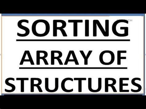SORTING ARRAY OF STRUCTURE IN C HINDI YouTube